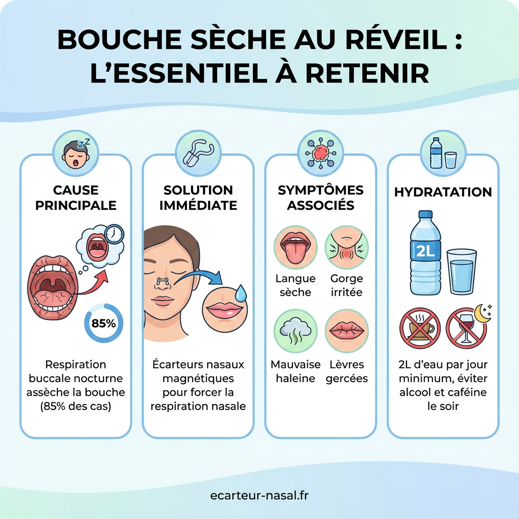 Bouche Sèche au Réveil : 7 Causes et Solutions Immédiates 2026